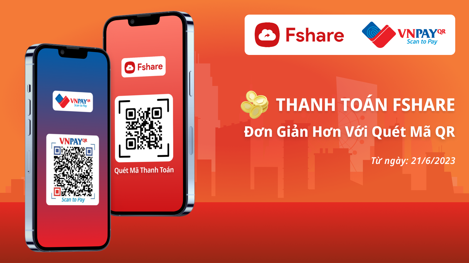 FSHARE HỢP TÁC VỚI VNPAY MỞ RỘNG HÌNH THỨC THANH TOÁN BẰNG QUÉT MÃ QR