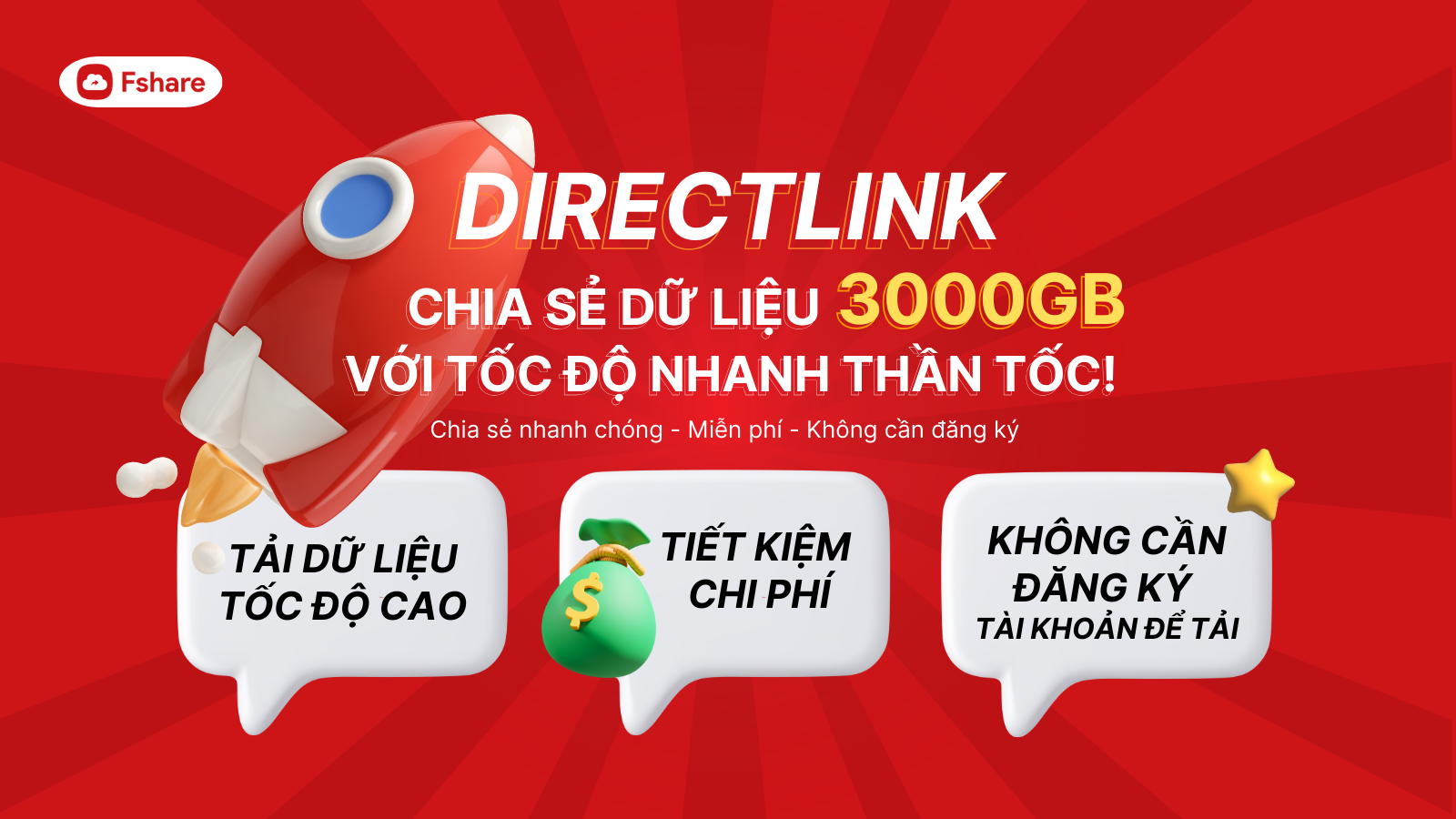 Chia sẻ dữ liệu 3000GB với tốc độ nhanh thần tốc cùng Gói Directlink của Fshare! - Fshare Blog